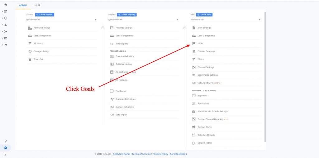 How to set up url destination conversion goals in Google analytics using wordpress and contact ...
